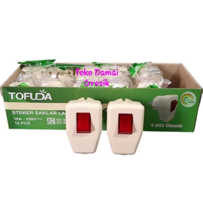 Jual Tofuda Steker Lamp T 203 SK Colokan lampu Saklar switch | Shopee ...