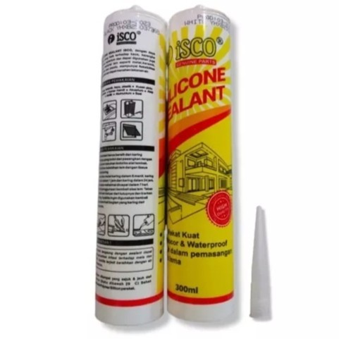 Jual Lem sealant botol lem kaca ISCO lem silicone 300 ml | Shopee Indonesia