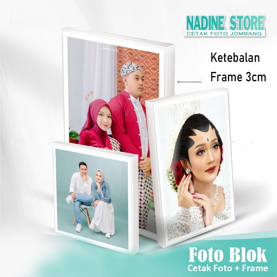 Jual Cetak Foto + Bingkai Frame Fiber Block 30R 75X100 Murah Tebal 3 Cm ...