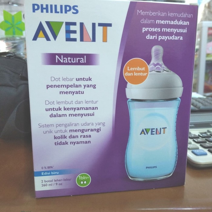 Jual Avent botol susu Natural Warna Blue 260ml | Shopee Indonesia