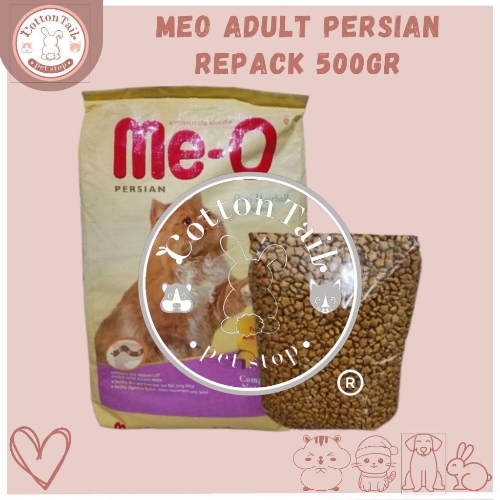 Jual [REPACK] Me-O Adult Persian Repack 500gr - Makanan Kucing Meo ...