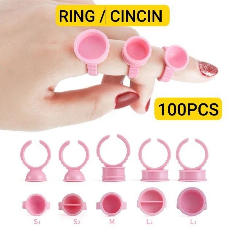 Jual 100PCS RING CINCIN SULAM RING LEM EYELASH | Shopee Indonesia