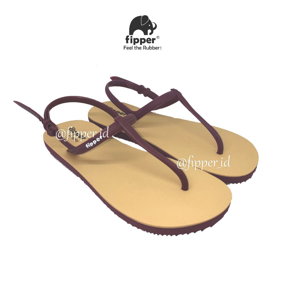 Jual Sandal Fipper Strappy Original for Woman/Ladies - Brown(Cashmere ...
