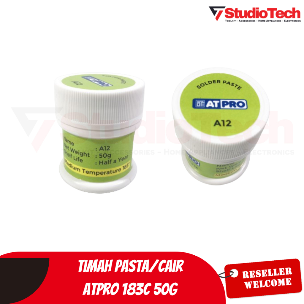 Jual TIMAH PASTA CAIR HIGH QUALITY ATPRO A12 MEDIUM TEMP 183C & LOW ...