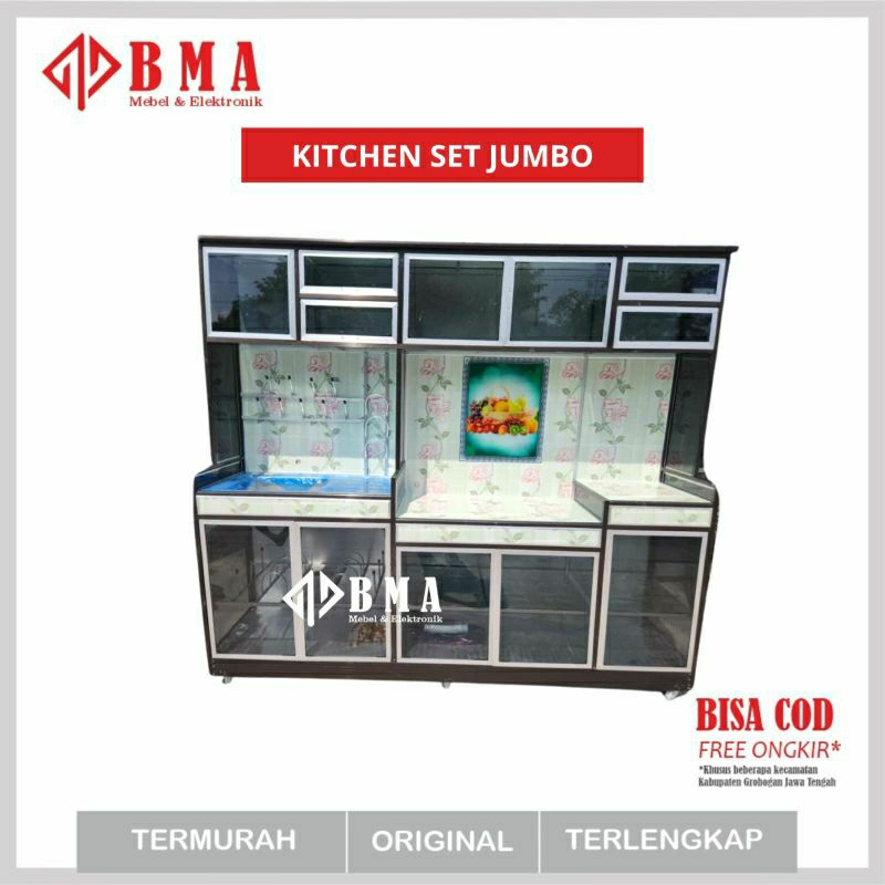 Jual KITCHEN SET ALUMINIUM JUMBO | WESTAFEL RAK PIRING JUMBO | Shopee ...