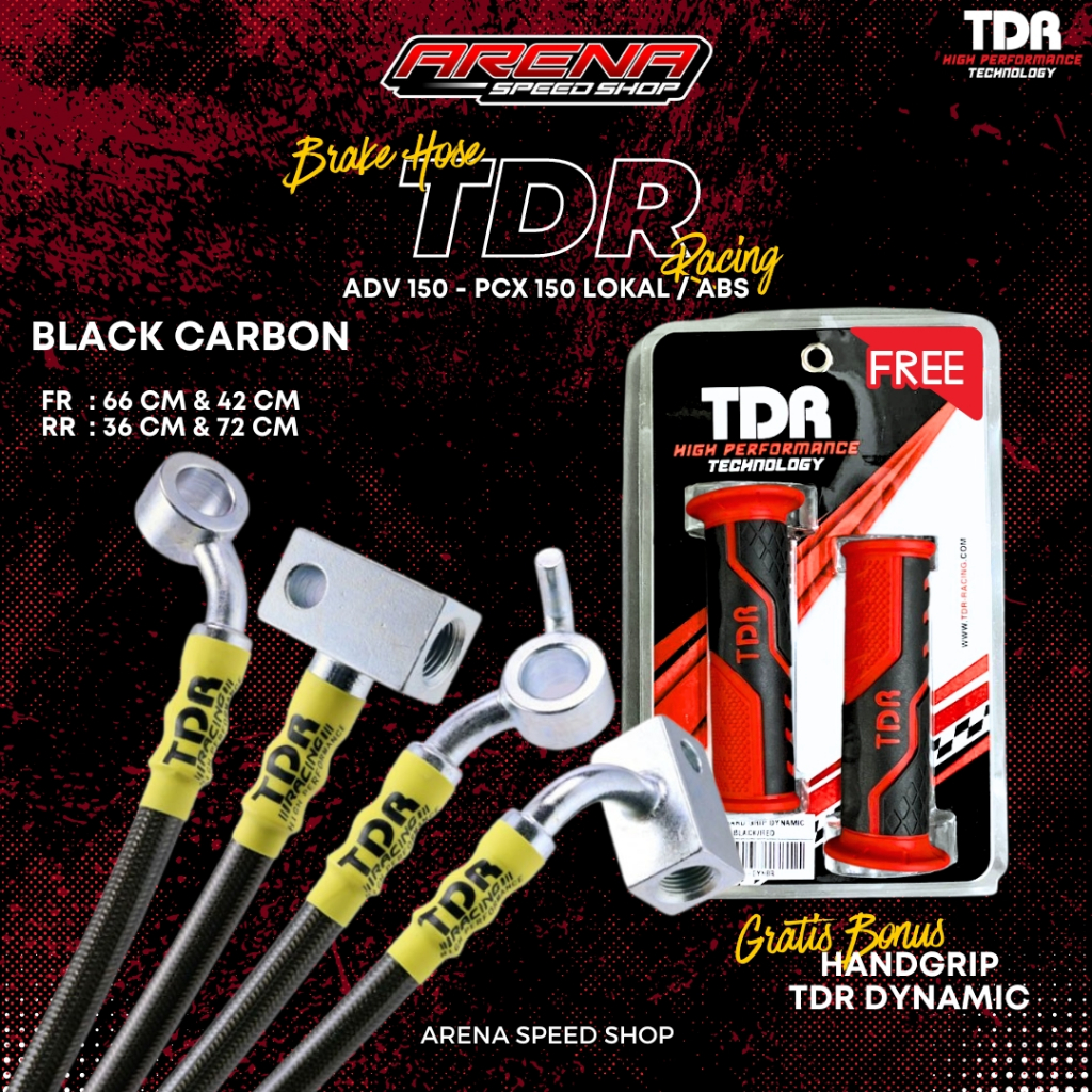 Jual TDR Racing Brake Hose - ADV 150 ABS Black Carbon / Selang Rem ...