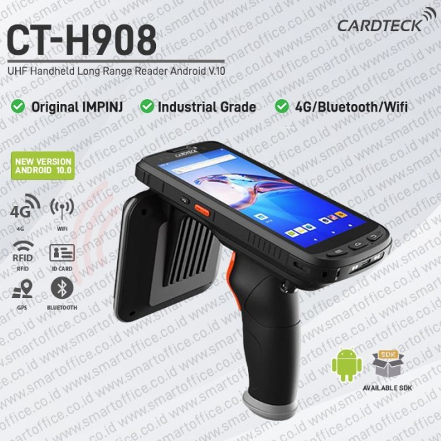 Jual Uhf Handheld Reader Android 10.0 Original Uhf Impinj Uhf Cardteck ...