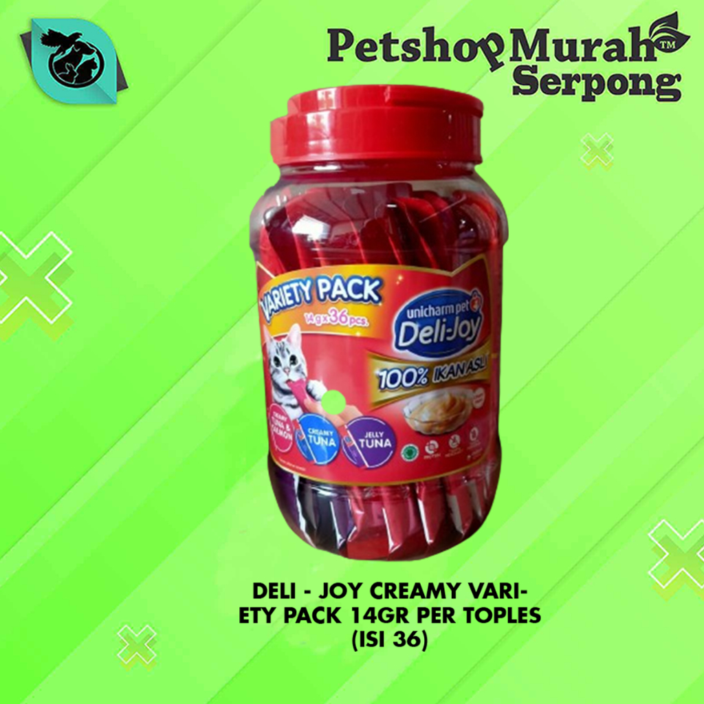 Jual Snack Kucing Deli Joy Variety Creamy Cat Treats Liquid Toples 36 ...
