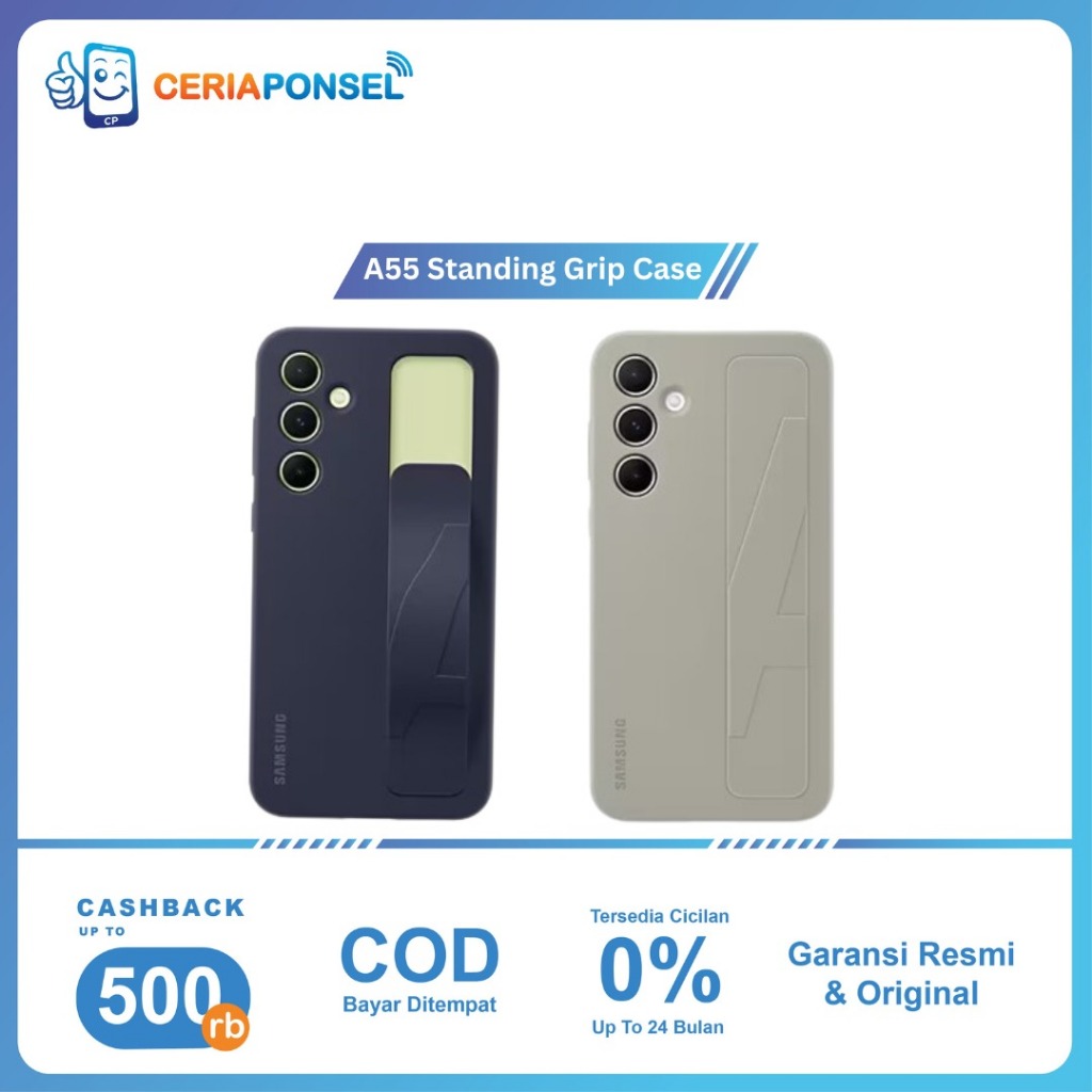 Jual Samsung Galaxy A55 5g ClearCase | Silicon Case | Standing Grip Case Garansi Resmi | Shopee ...