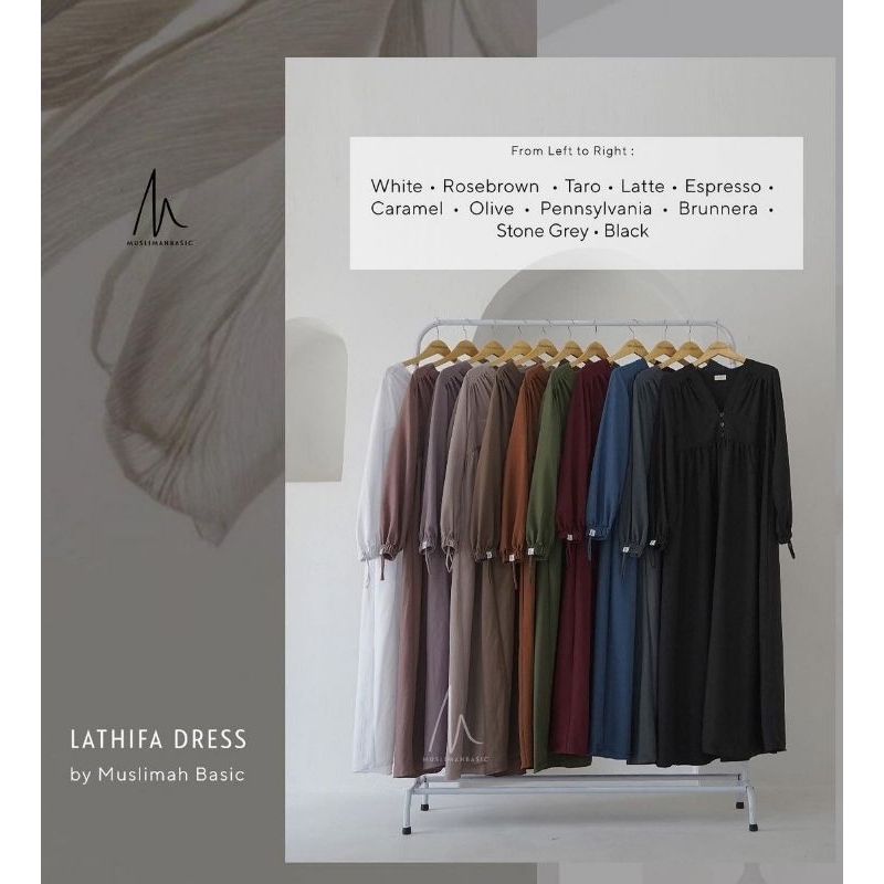 Jual LATHIFA DRESS MUSLIMAH BASIC (BISA REQUEST SHOPEE LIVE/VIDEO ...