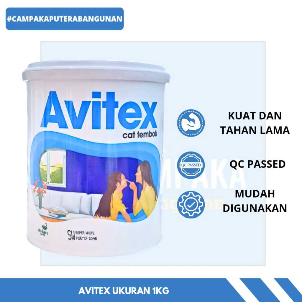 Jual Cat AVITEX 1kg Cat Tembok dan Plafon Gypsum AVITEX 1 kg | Shopee ...