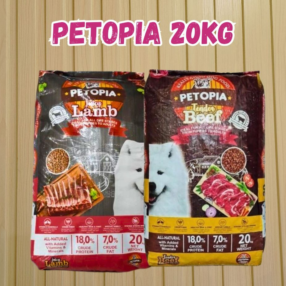 Jual PETOPIA DOG FOOD 20KG MAKANAN KERING DOGGY 20KG TERDER BEEF ...