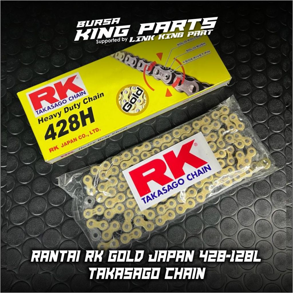 Jual RANTAI RK GOLD TAKASAGO CHAIN 428-128L /428-130L /428-140L | Shopee Indonesia
