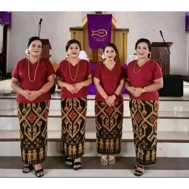 Jual baju set tenun toraja baju wanita setelan adat toraja tenun etnik ...
