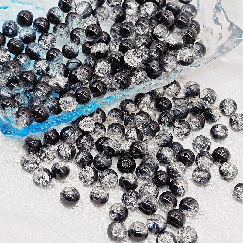 Jual (50pcs) J113 Manik Mutiara Kaca Motif Retak Shimmer 8mm | Shopee ...