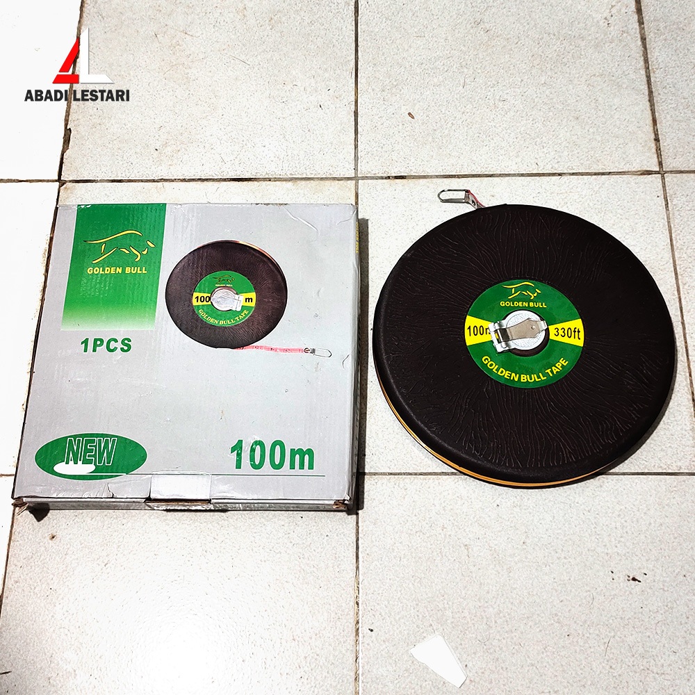 Jual METERAN BULAT KAIN 100 METER / METERAN KULIT ROLL PUTAR 100 METER ...