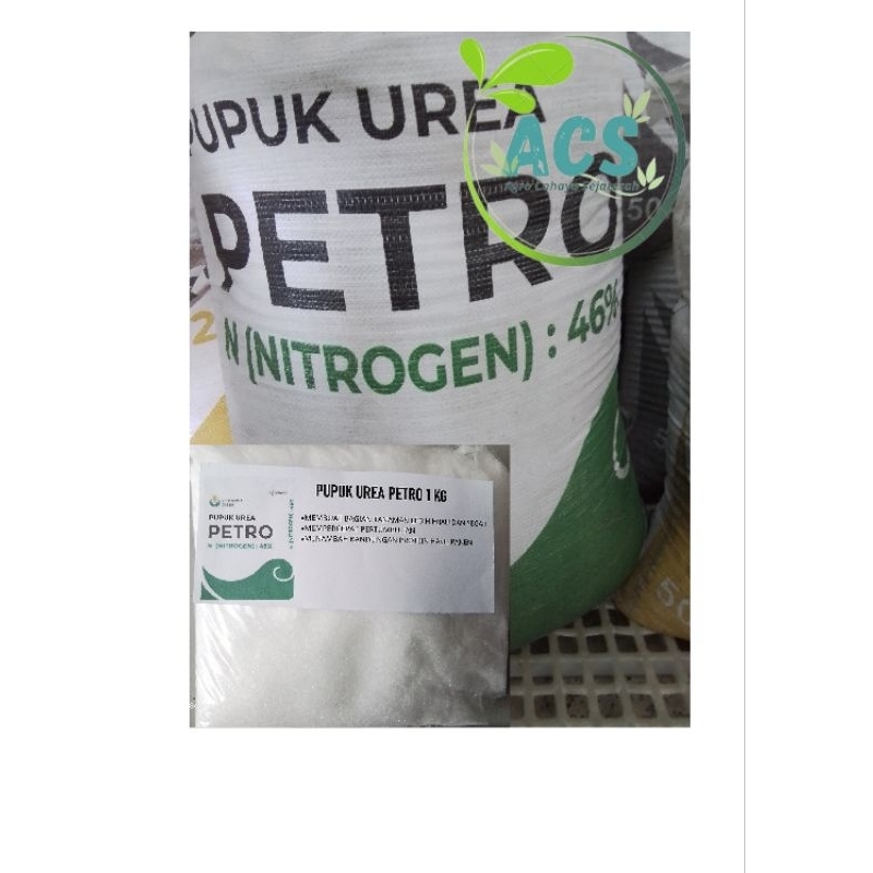 Jual Pupuk Urea Petro (Nitrogen 46%) Kemasan repack 1 KG ORIGINAL | Shopee Indonesia