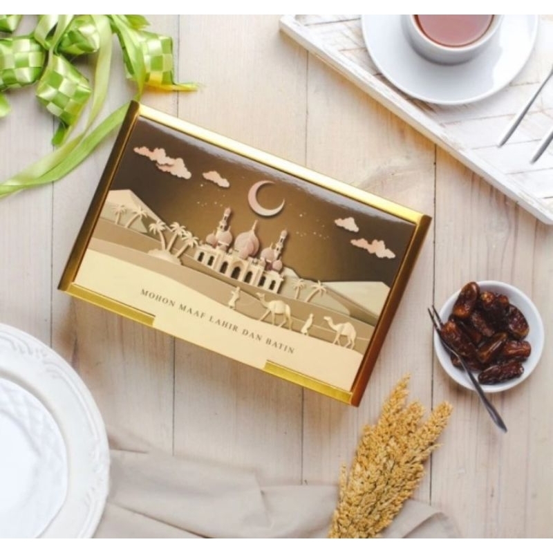 Jual Box Lebaran 3 toples 350gr persegi Panjang Box Lebaran Kue Kering ...