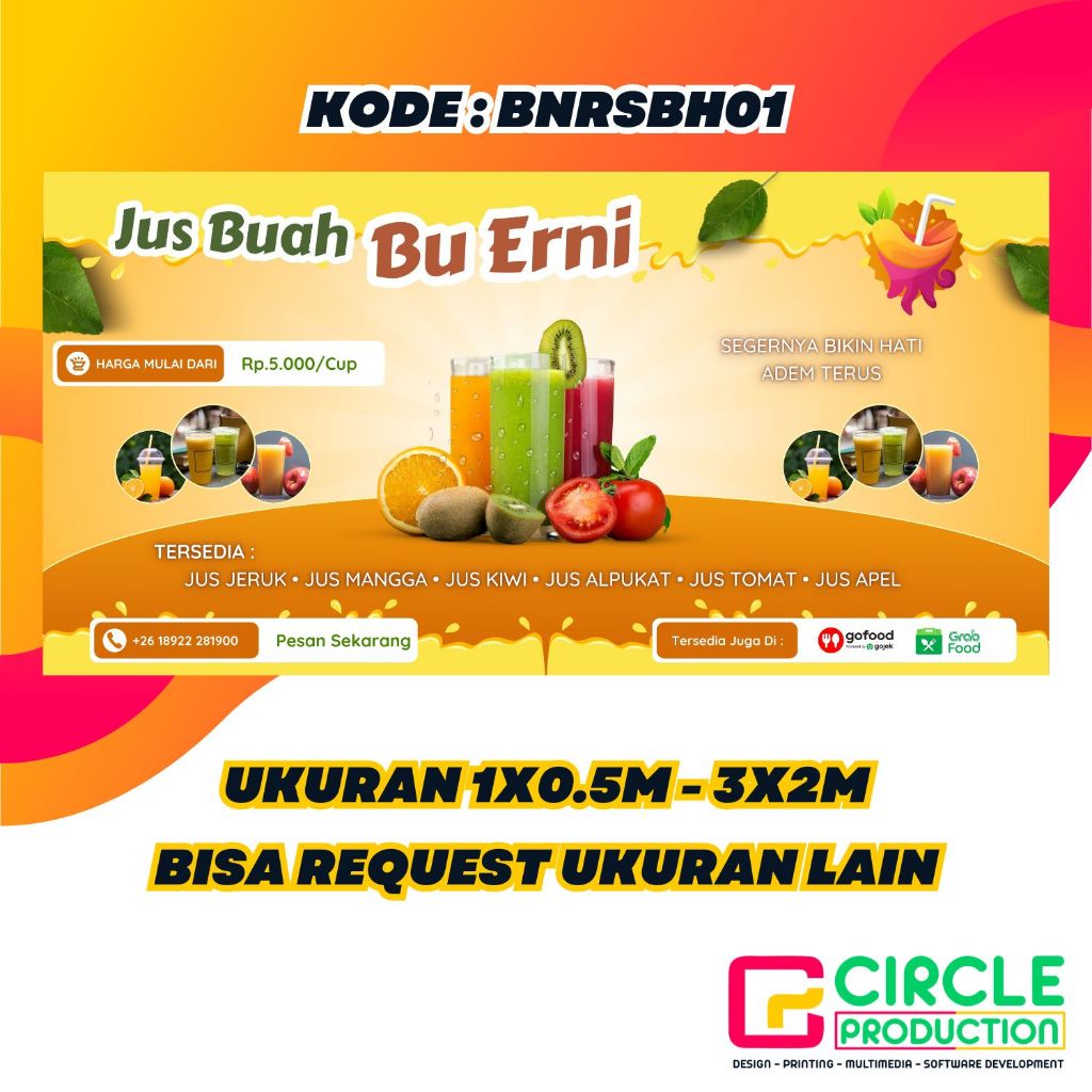 Jual CETAK BANNER ES BUAH/JUS BUAH MURAH | DESIGN TINGGAL PILIH | BISA ...