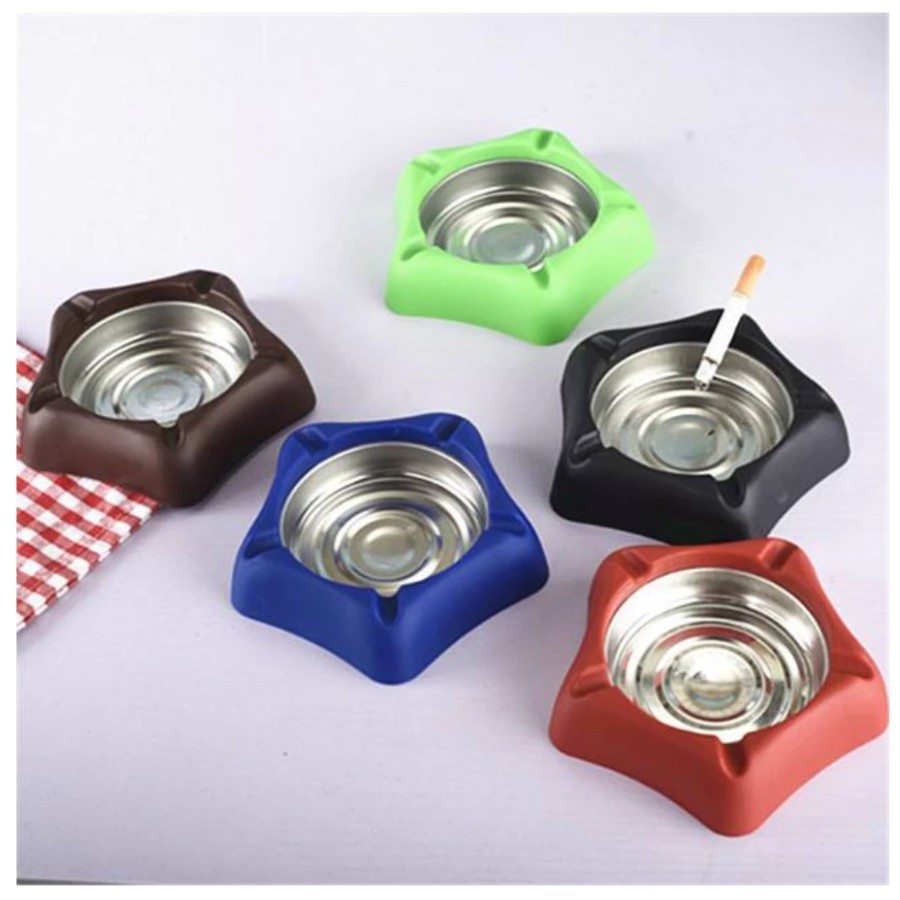 Jual Asbak Stainless Segi/Asbak Rokok Stainless/Asbak rokok segi warna ...