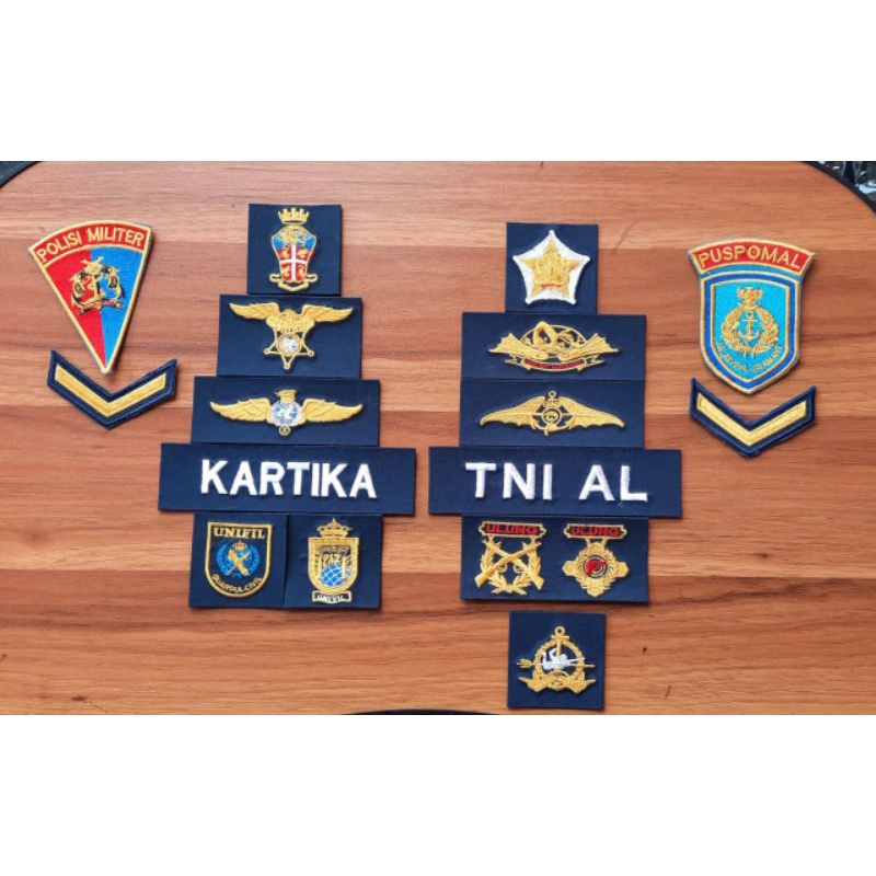 Jual papan nama polisi militer TNI ad,TNI al,mika,perkeras murah meriah bordir | Shopee Indonesia