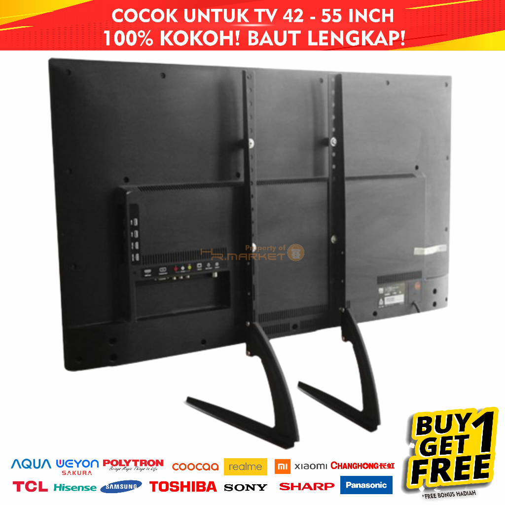 Jual Bracket TV LED LCD 32 40 43 50 55 42 49 24 21 29 17 14 Inch ...