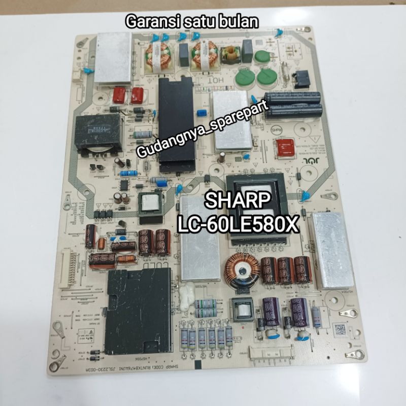 Jual Psu tv led SHARP LC-60LE580X LC 60LE580X power supply mesin tv ...