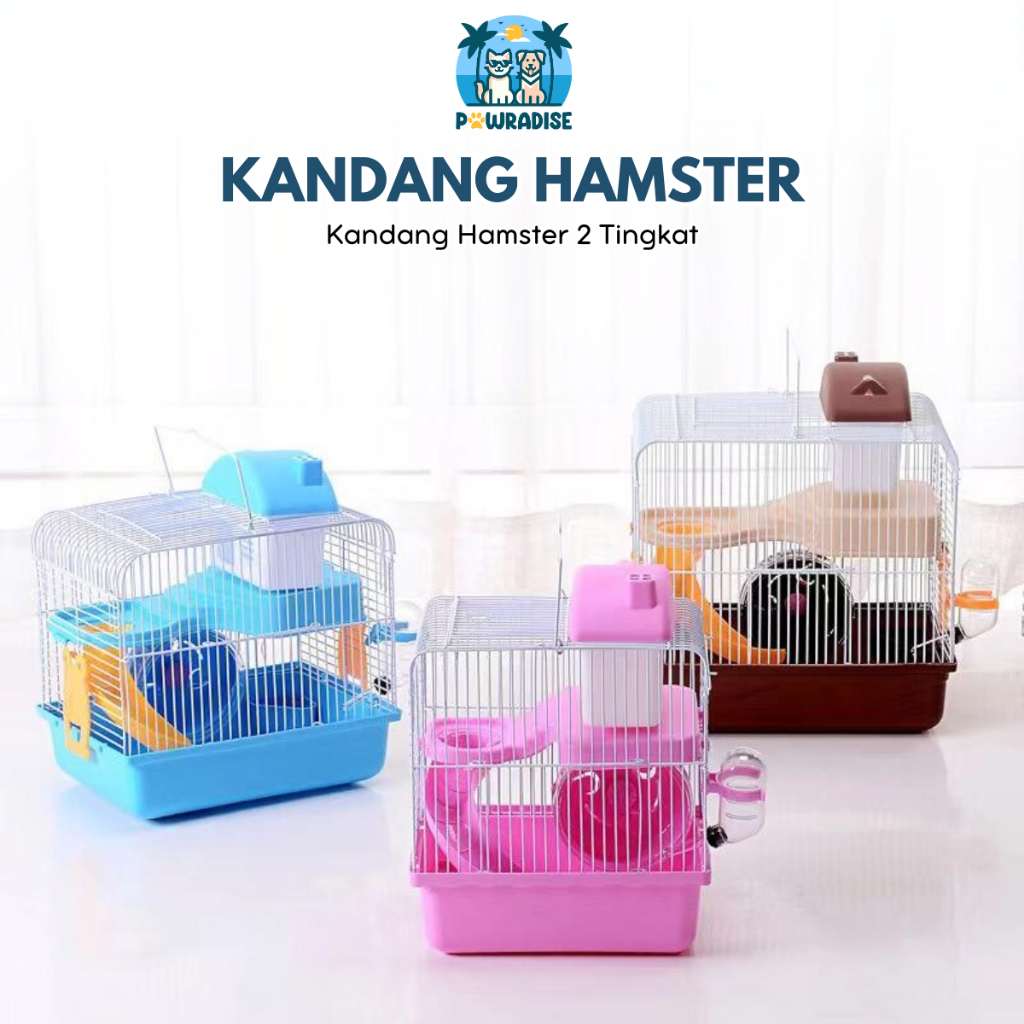 Jual Kandang Hamster 2 Tingkat - Rumah Hemster Komplit - Kandang ...