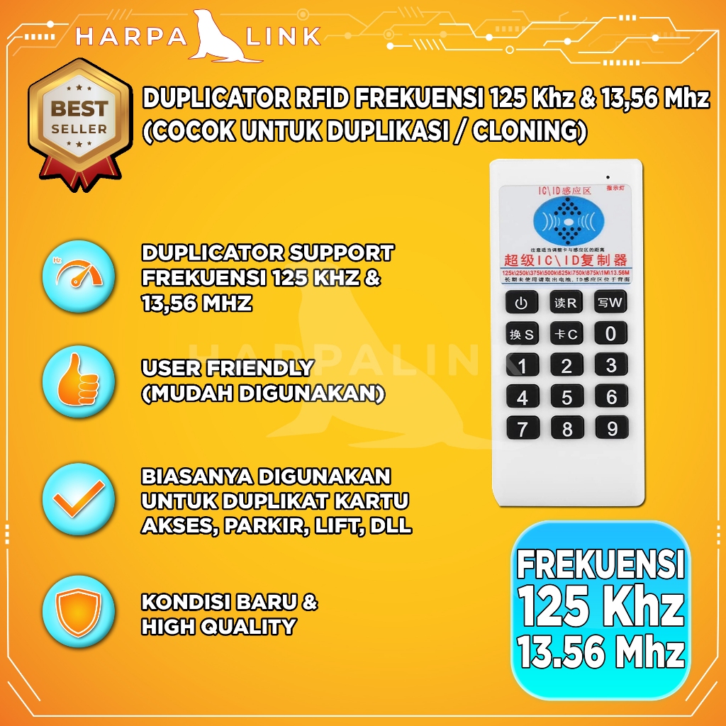 Jual 125 KHz 13.56 MHz Handheld RFID Duplicator Writer / Duplicator ...