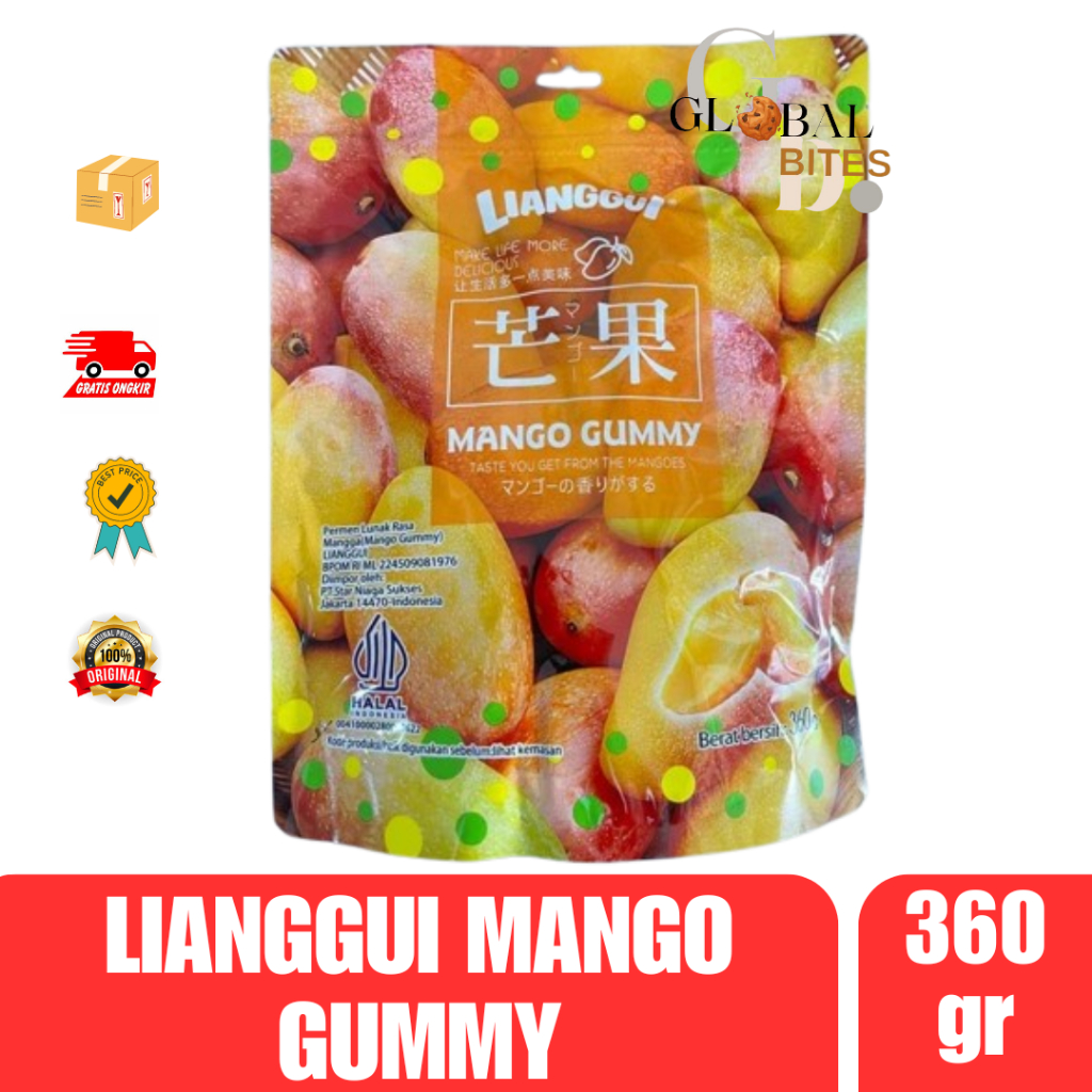 Jual Lianggui Mango Gummy Permen Lunak Rasa Mangga 360g | Shopee Indonesia