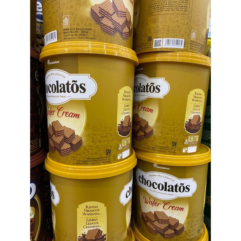 Jual CHOCOLATOS WAFER CREAM TOPLES 300gr WAFER KALENG | Shopee Indonesia
