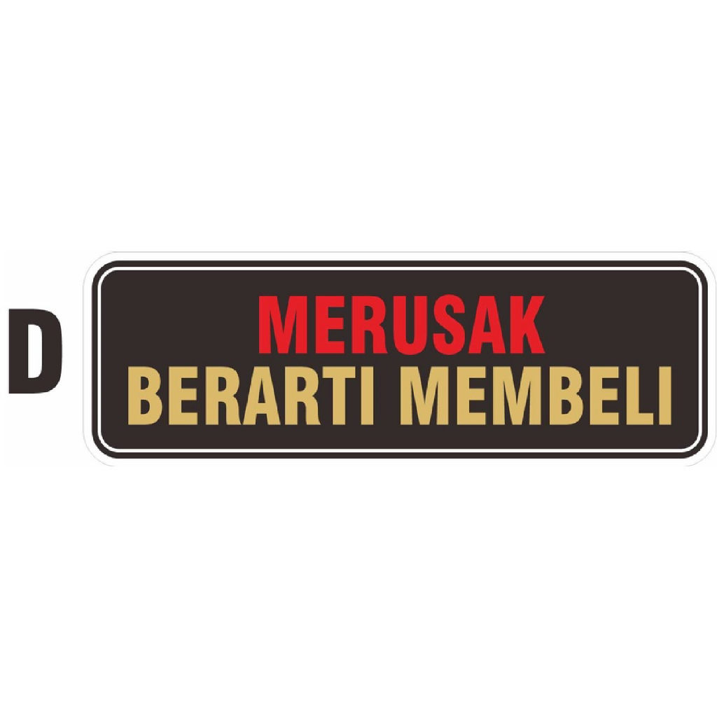 Jual STIKER VINYL MENCOBA BERARTI MEMBELI DLL ( DIJUAL SATUAN ...