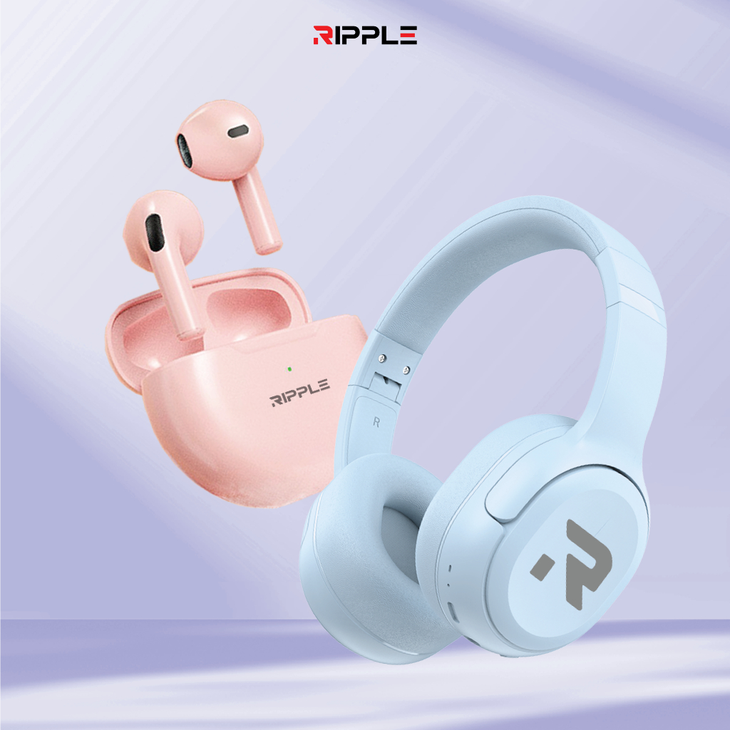 Jual Ripple Bluetooth Headphone Wireless Noise Canceling with TF ...