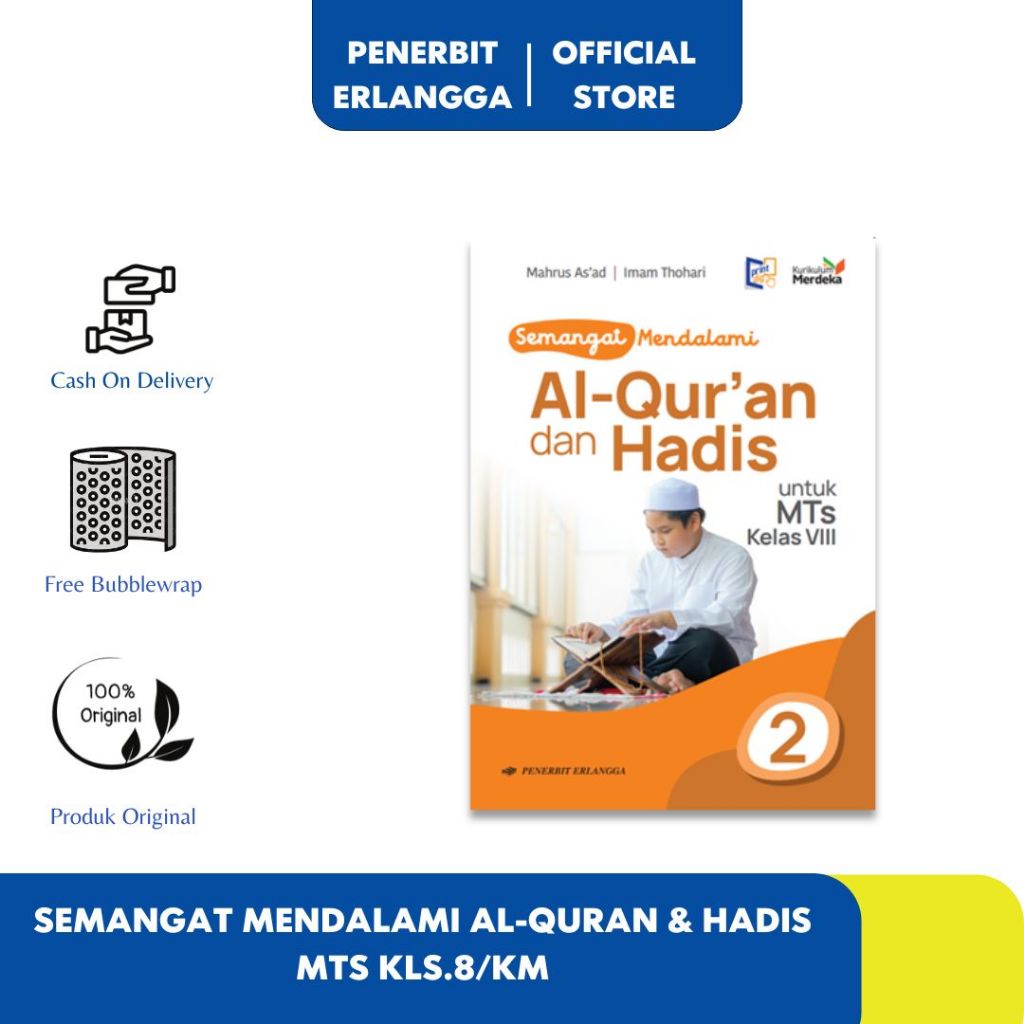 Jual [Erlangga Official] Semangat Mendalami Al-Quran & Hadist Mts Kelas 8 - Kurikulum Merdeka ...