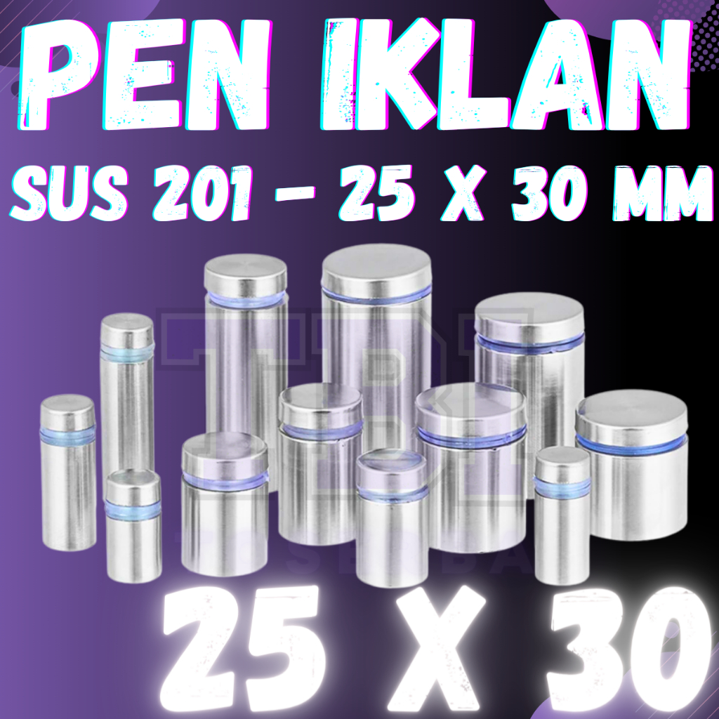 Jual PEN IKLAN 25x30 Stainless / Baut Akrilik Baut Kaca Sign Board 25 x ...