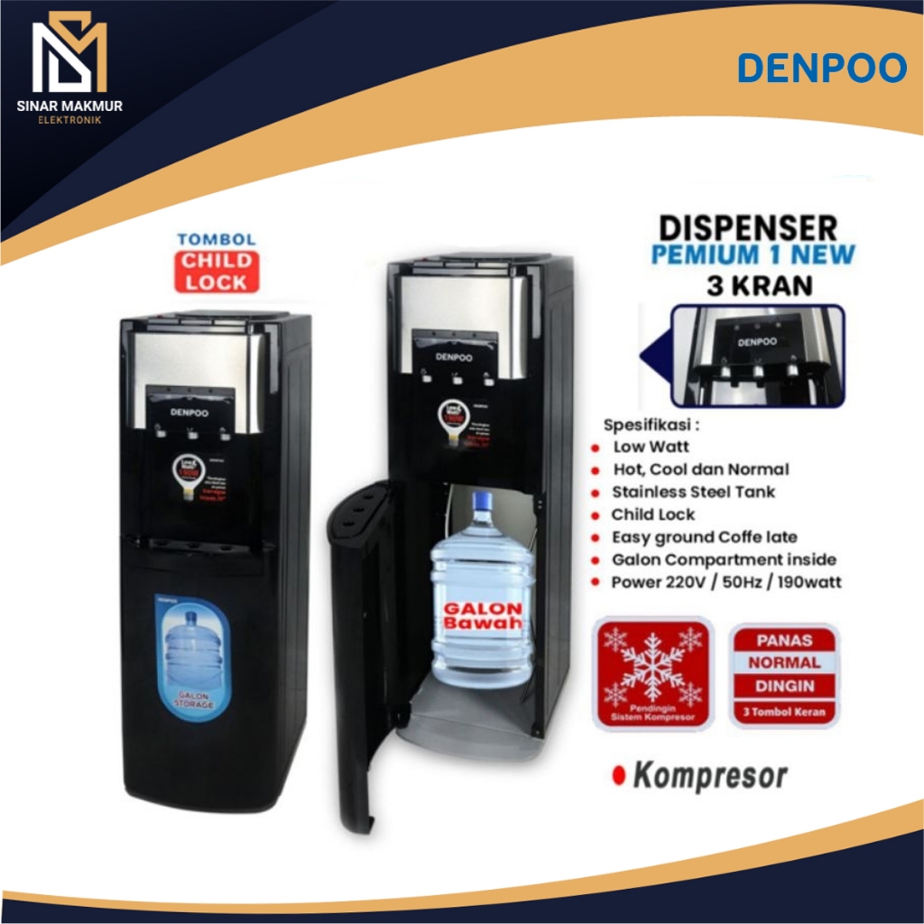 Jual DISPENSER GALON BAWAH LOW WATT PIPA STAINLESS STEEL PREMIUM 1 NEW ...