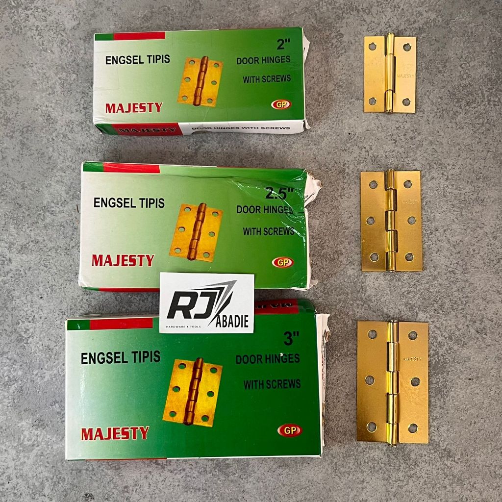 Jual [12SET] Engsel Plat Tipis Besi Gold Plated Skrup Majesty / EF GP 2 ...