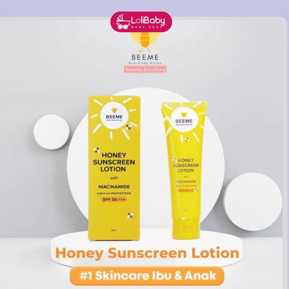Jual Beeme Honey Sunscreen Lotion With Niacinemaid Spf 50+++ 25gr ...