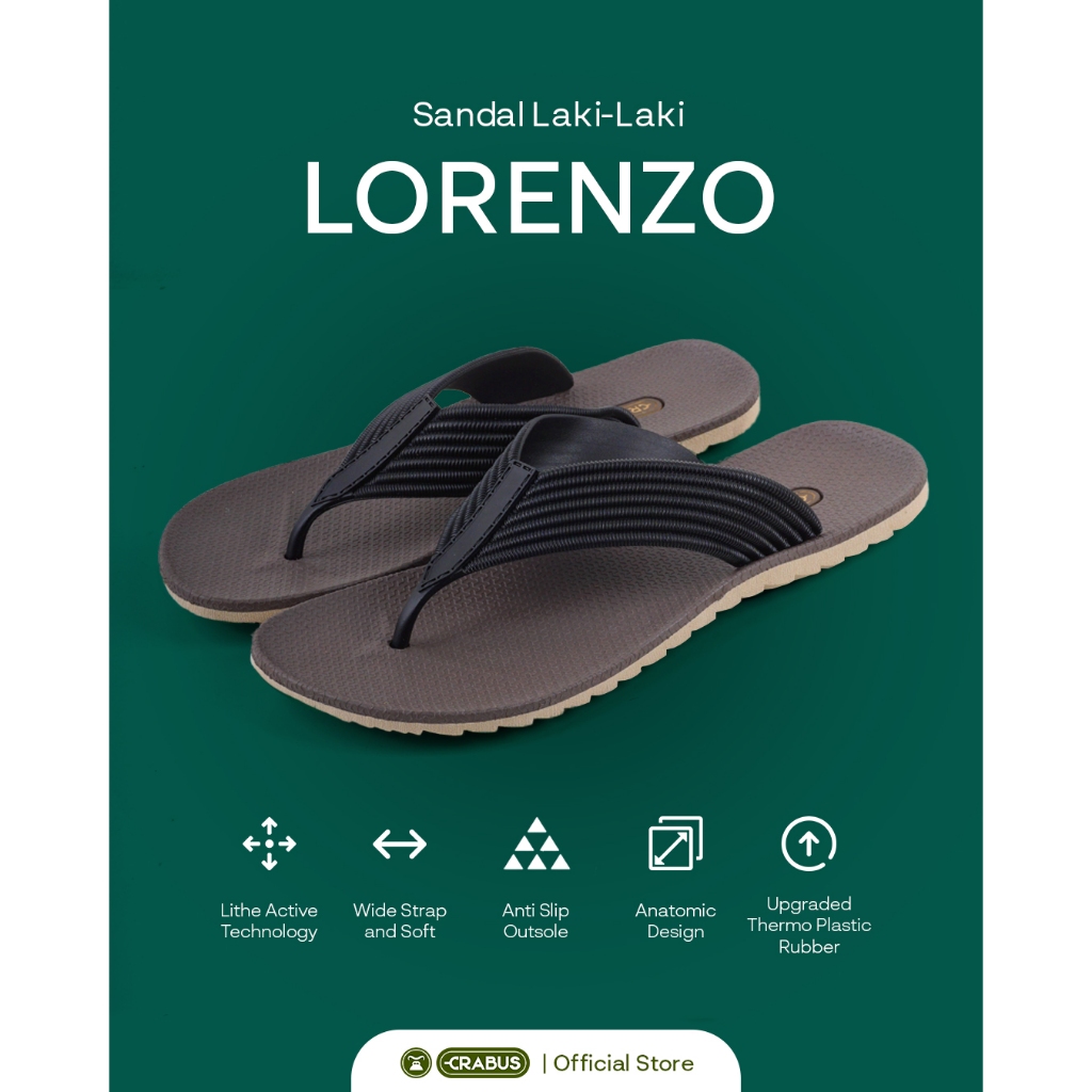 Jual Sandal Laki-Laki Crabus - LORENZO | Shopee Indonesia