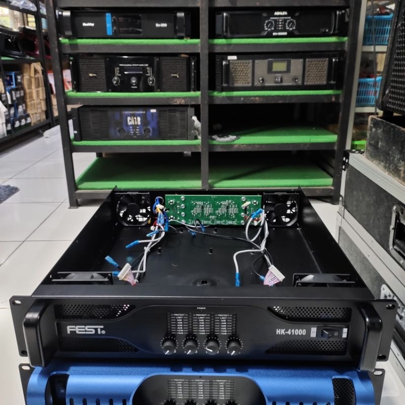 Jual Box power amplifier 2U 4 Chenel Komplit Aksesoris copotan power BU ...