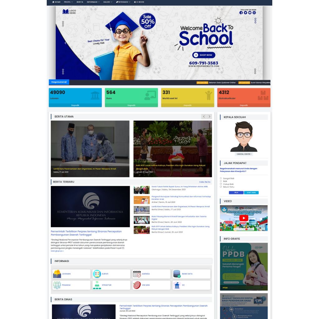 Jual Aplikasi Portal Berita, Pemerintah, Yayasan, Sekolah, Rumah Sakit ...