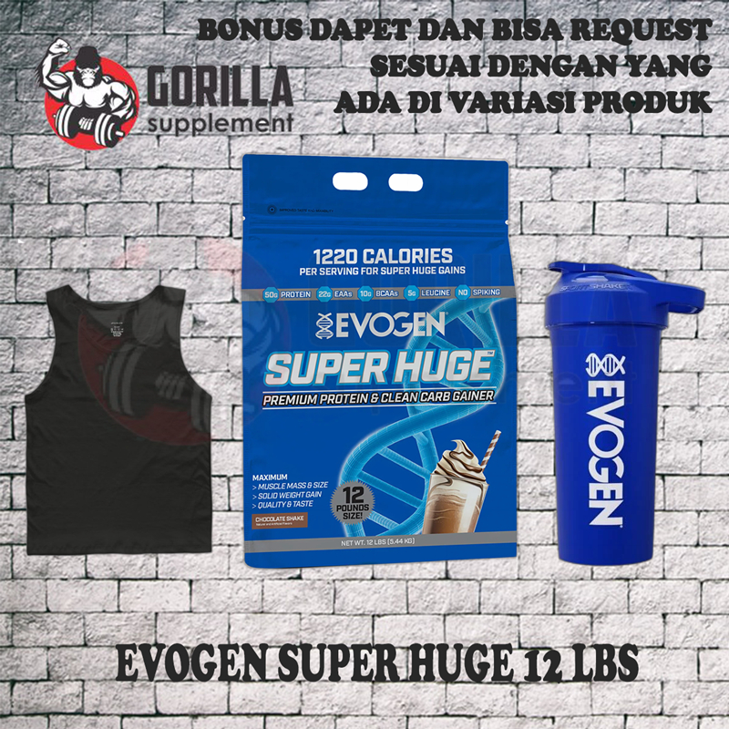 Jual EVOGEN SUPER HUGE 12Lbs Mass Gainer SUPERHUGE CLEAN CARB GAINER ...
