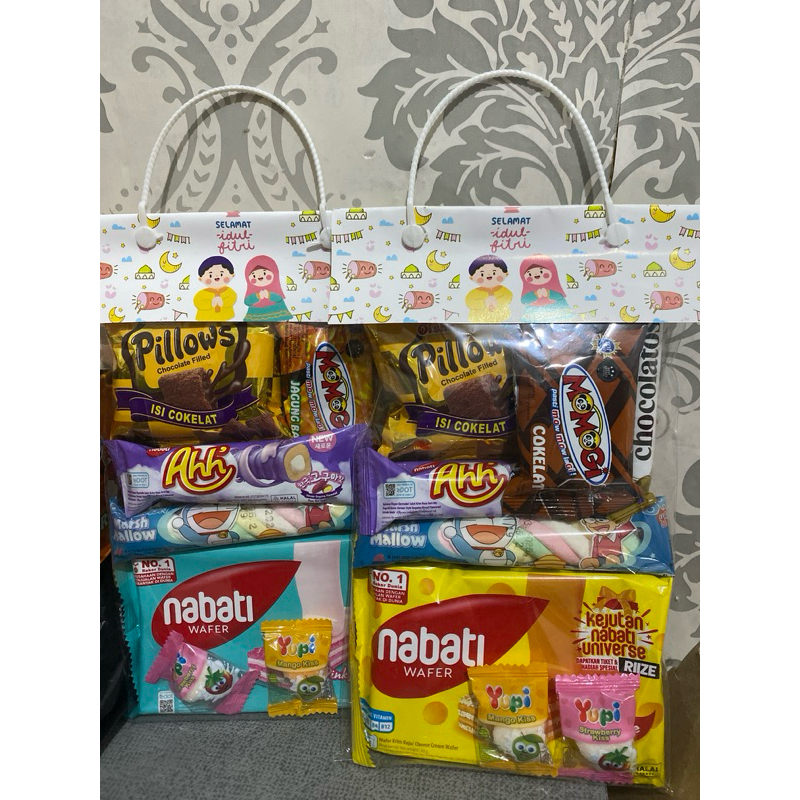 Jual Hampers snack lebaran bocil / thr snack / Amplop lebaran ...