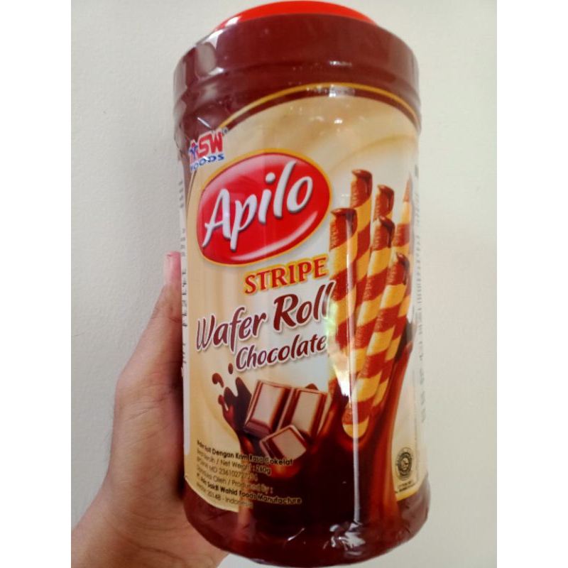 Jual Apilo Wafer Roll Dengan Krim Rasa Cokelat 260gr | Shopee Indonesia