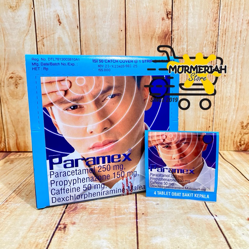 Jual PARAMEX BOX isi 50 lembar(200 tablet)- Obat Sakit Kepala & Gigi ...
