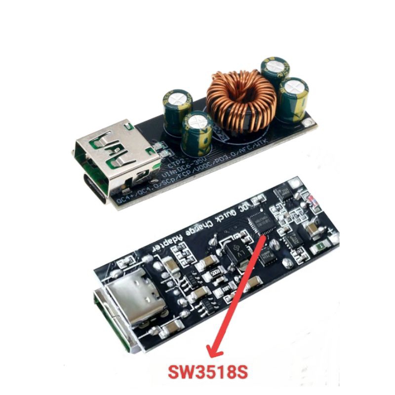 Jual SW3518 Module Buck Stepdown 6-35V to USB Quick Charger VOOC QC4.0 PD | Shopee Indonesia
