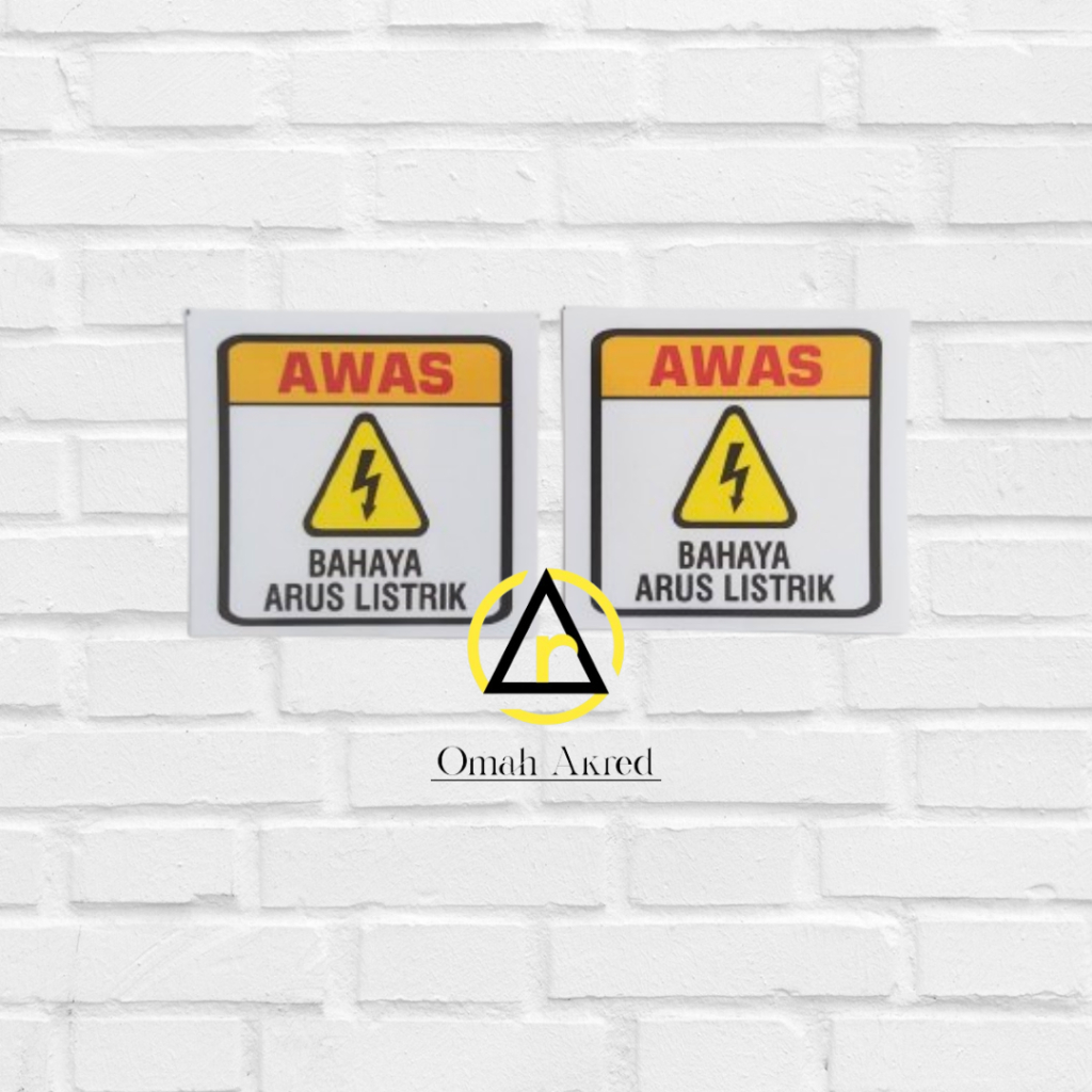 Jual Stiker Awas Bahaya Arus Listrik - Awas Tegangan Tinggi | Shopee Indonesia