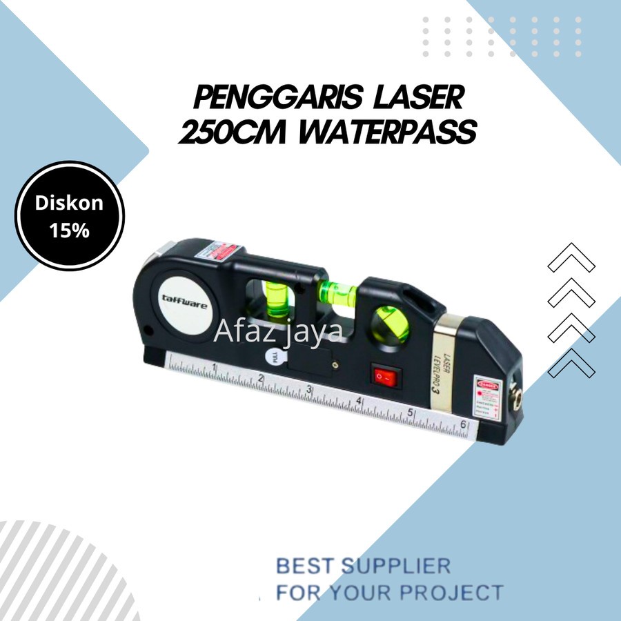 Jual PENGGARIS LASER 250CM KOMBINASI LEVER PRO 3 WATERPASS METERAN ...