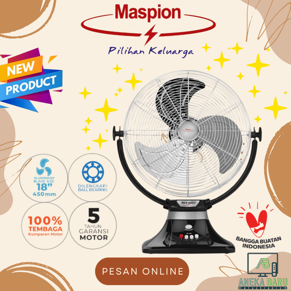 Jual [READY & COD] Maspion Tornado Power Fan TOFANO PW-459 / PW459 / PW ...