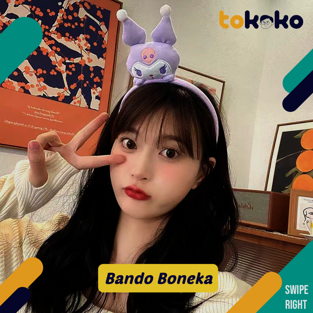 Jual Bando Boneka Karakter Sanrio Bandana Kuromi Melody Cinnamoroll ...